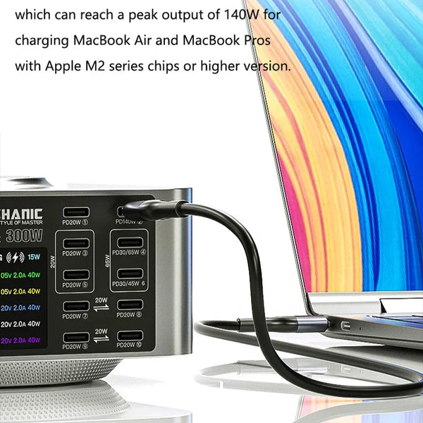 MECHANIC X-Power MAX Wireless Charger PD 300W Smart Charger QC PD 3.0 ...