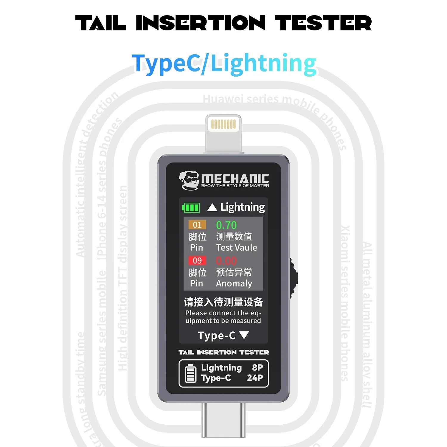 Mechanic T-824 Precision Tail Insertion Detector For iPhone/iPad/Mac ...